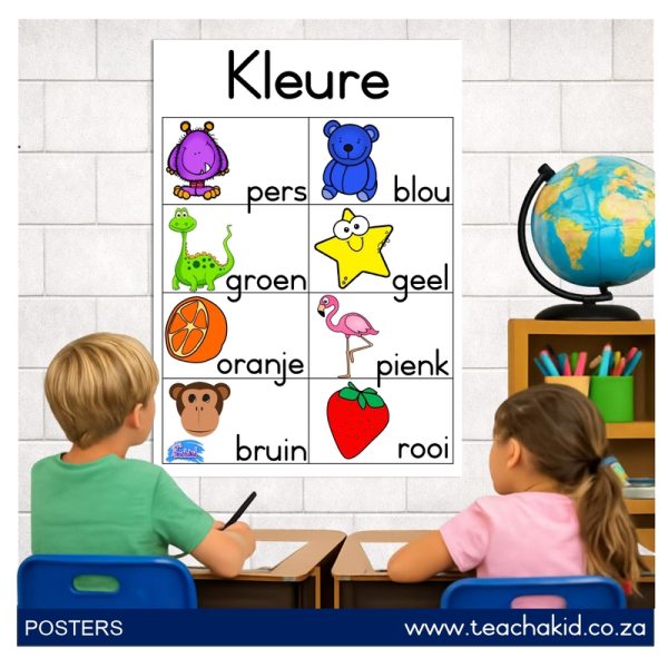 Plakkaat: Kleure 01 (printed) - Teachakid