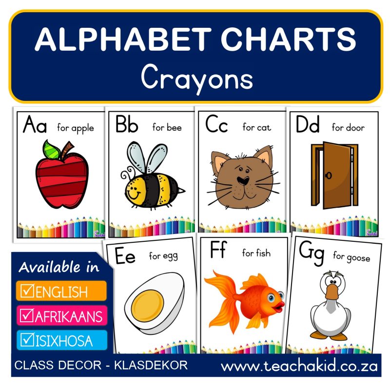 Crayon – alphabet charts (PDF) - Teachakid