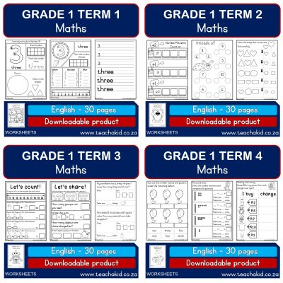 Grade 1 Maths year package (PDF) - Teachakid