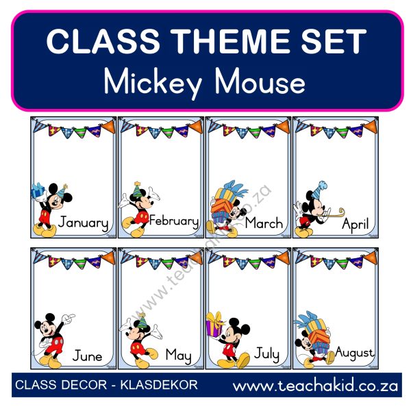 Mickey Mouse class theme set (PDF) - Teachakid