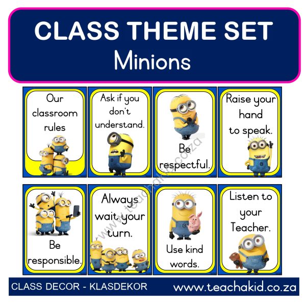 Minions class theme set (printed) - Teachakid