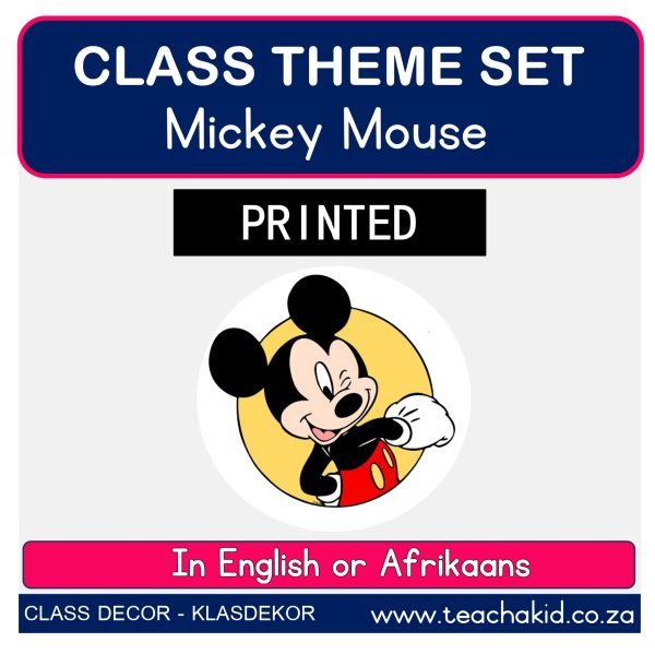 Mickey Mouse class theme set (printed) - Teachakid