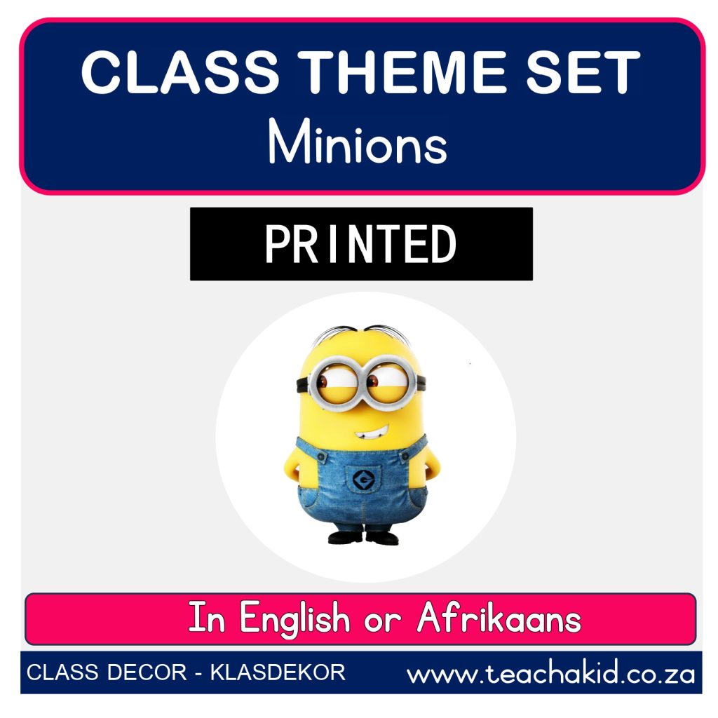 Minions class theme set (printed) - Teachakid