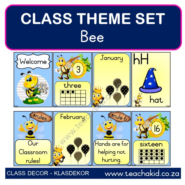Bee class theme set (printed) - Teachakid