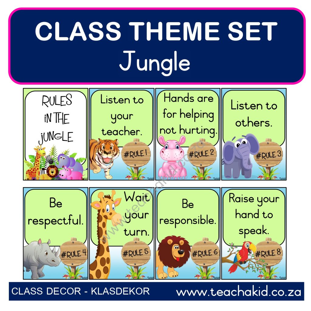 Jungle class theme set (PDF) - Teachakid
