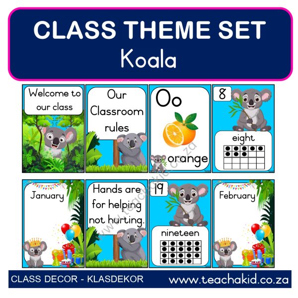 Koala class theme set (printed) - Teachakid