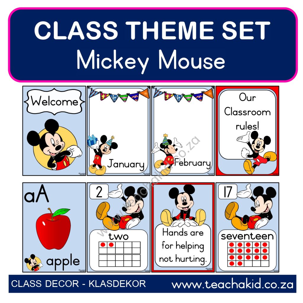 Mickey Mouse class theme set (PDF) - Teachakid