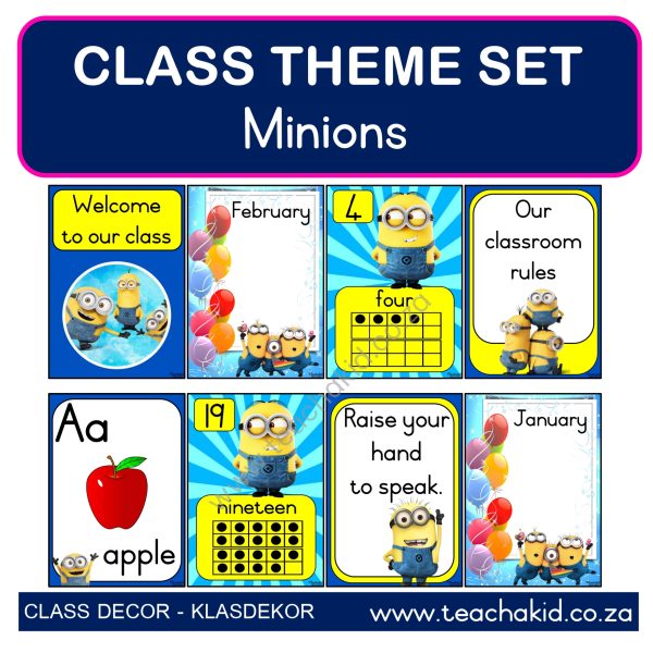 Minions class theme set (printed) - Teachakid