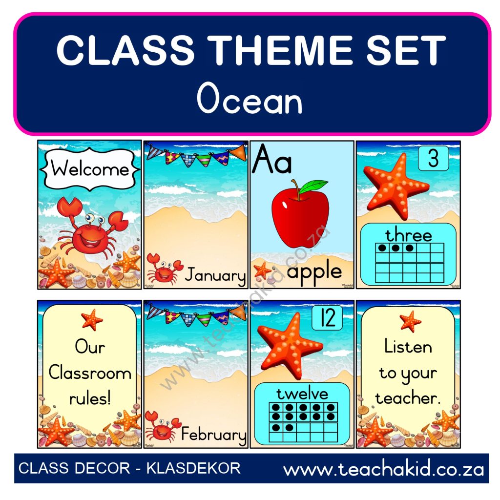 Ocean class theme set (PDF) - Teachakid