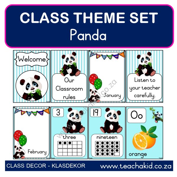 Panda class theme set (printed) - Teachakid