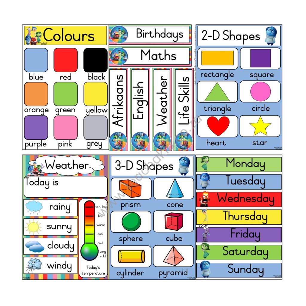 Inside out class theme set (printed) - Teachakid