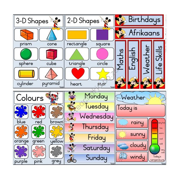 Mickey Mouse class theme set (PDF) - Teachakid