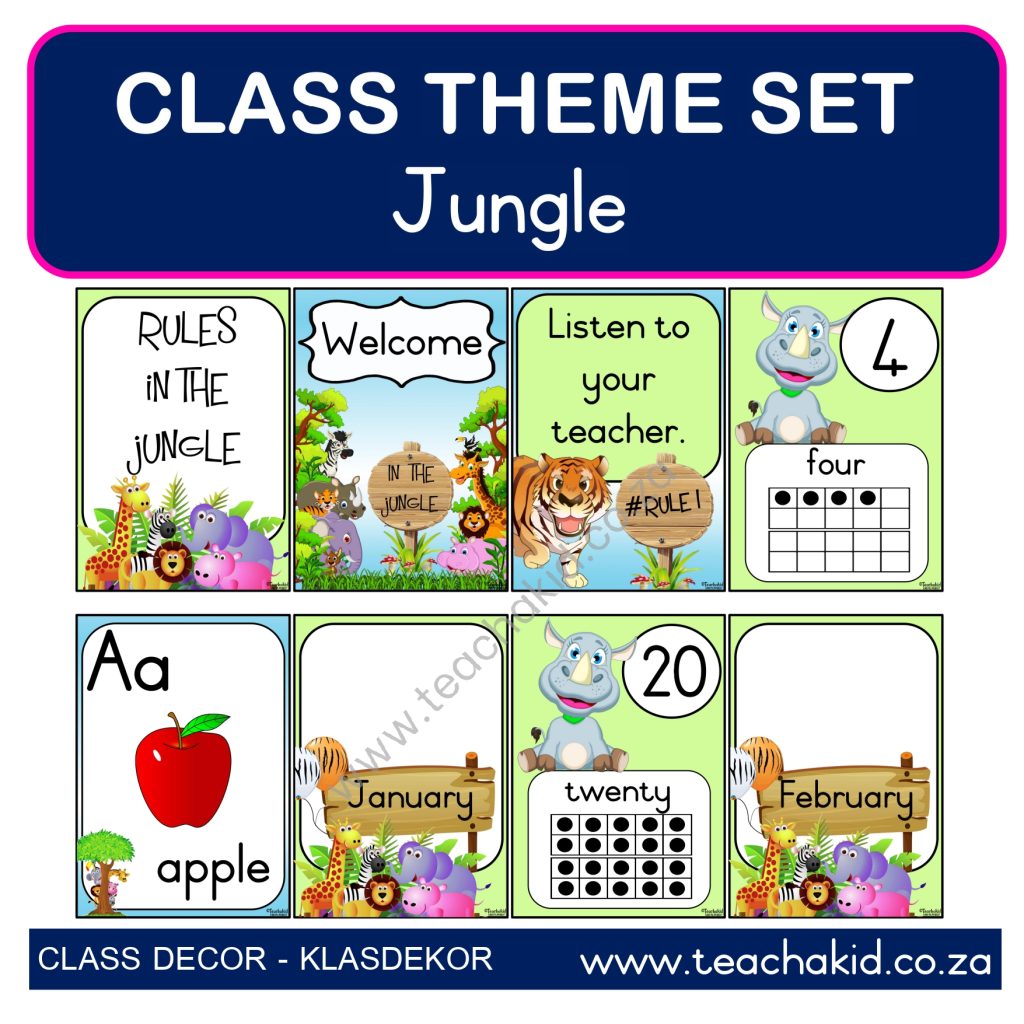 Jungle class theme set (PDF) - Teachakid