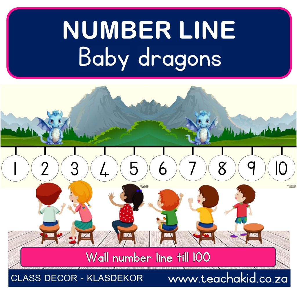 Baby dragons – number line to 100 (PDF) - Teachakid