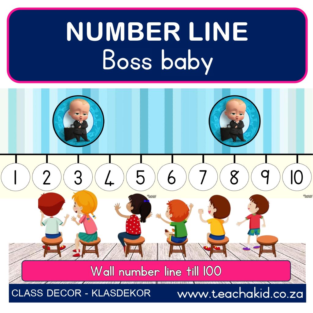 Boss Baby Number line to 100 (PDF) - Teachakid