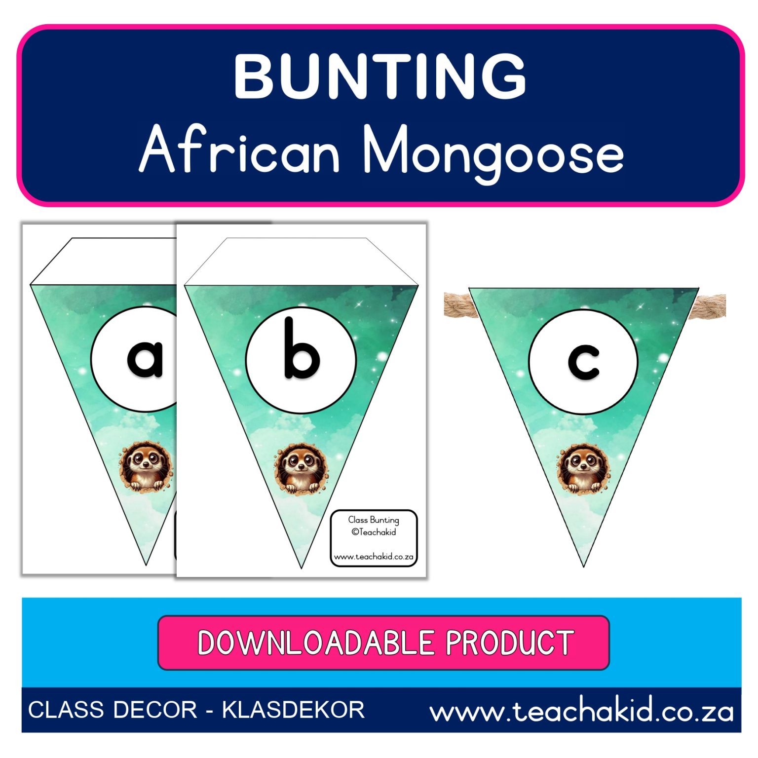 Mongoose – bunting flags (PDF) - Teachakid