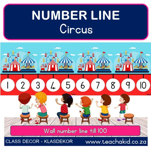 Circus – number line to 100 (PDF) - Teachakid