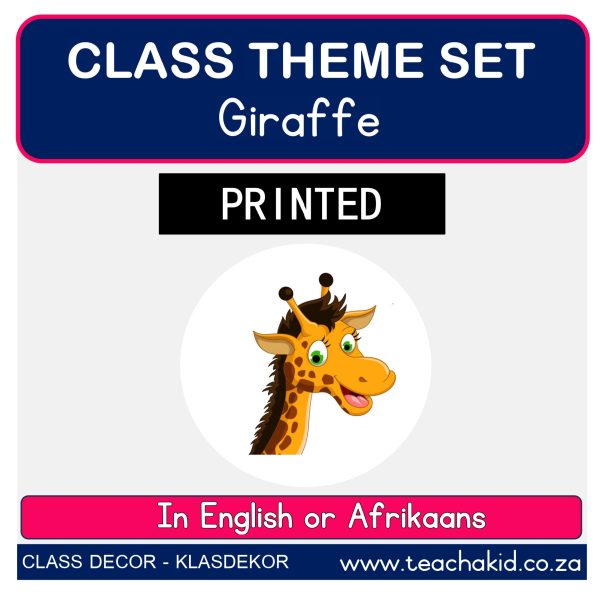 Giraffe 2 – class theme set (printed) - Teachakid