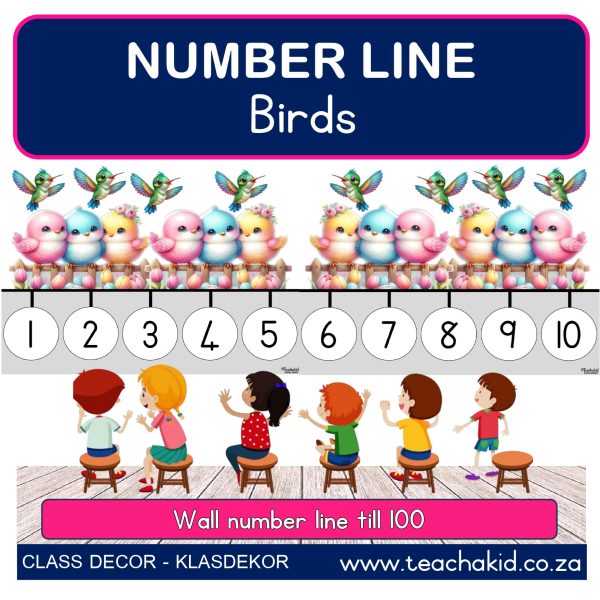 Birds – number line to 100 (PDF) - Teachakid
