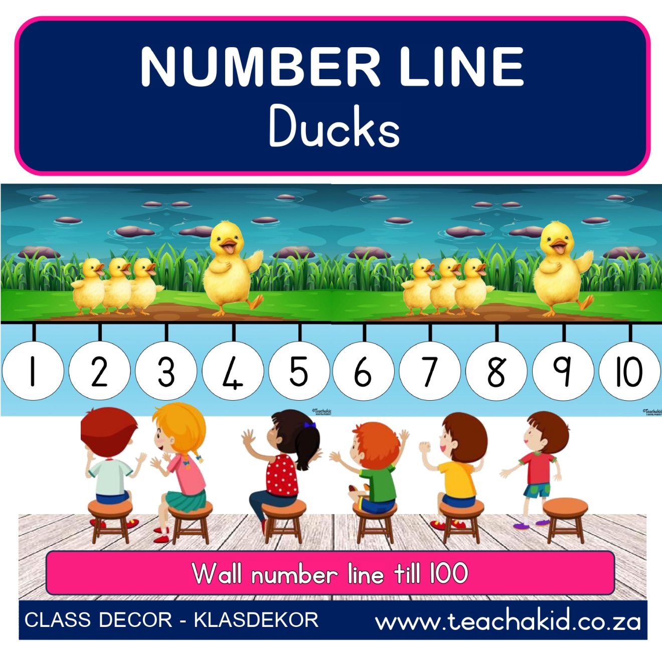 Ducks Number line to 100 (PDF) - Teachakid