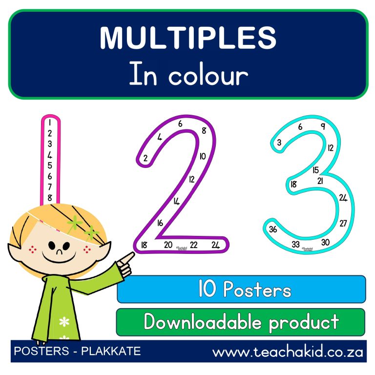 Multiples in colour 1-10 (PDF) - Teachakid