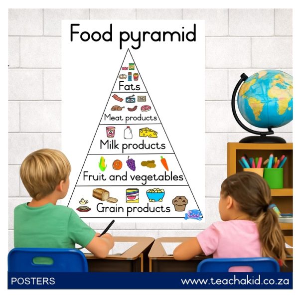 Poster: Food pyramid (printed) - Teachakid