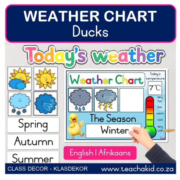 Ducks Weather Chart (printed) - Teachakid