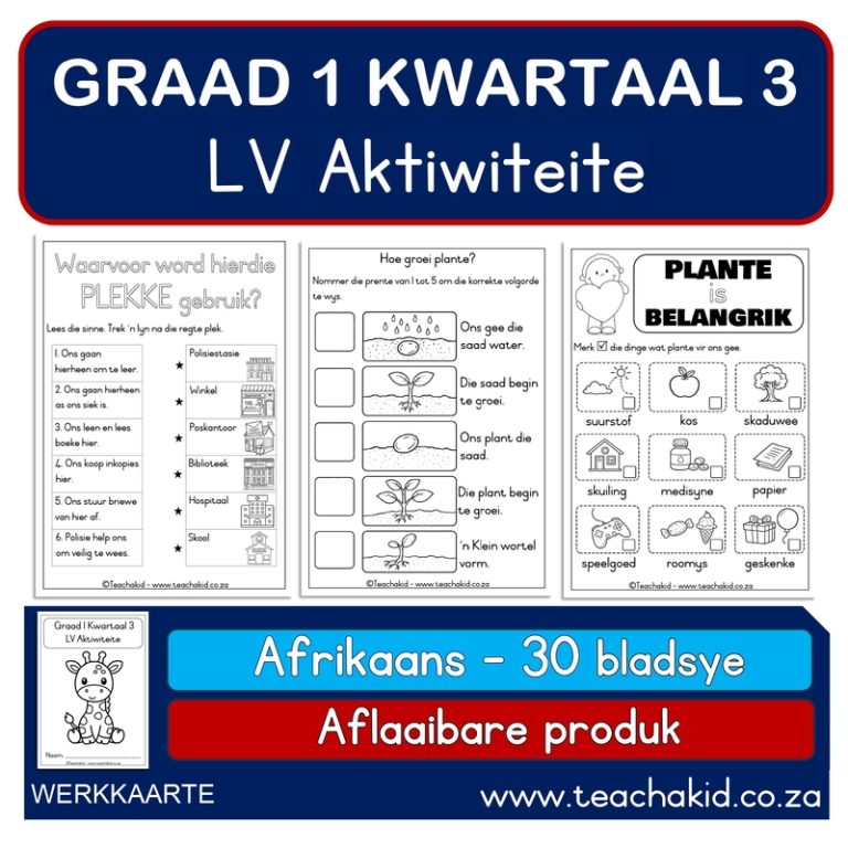 NUUT!Graad 1 Kwartaal 3 LV Aktiwiteite (PDF) - Teachakid